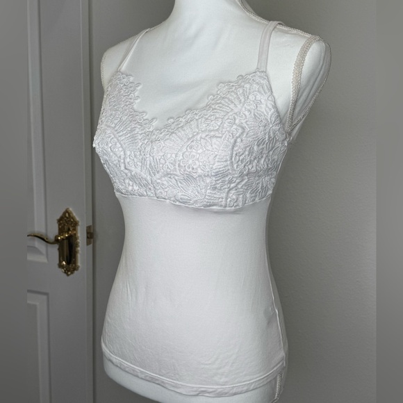 Boston Proper | Tops | Boston Proper White Lace Cami Top | Poshmark